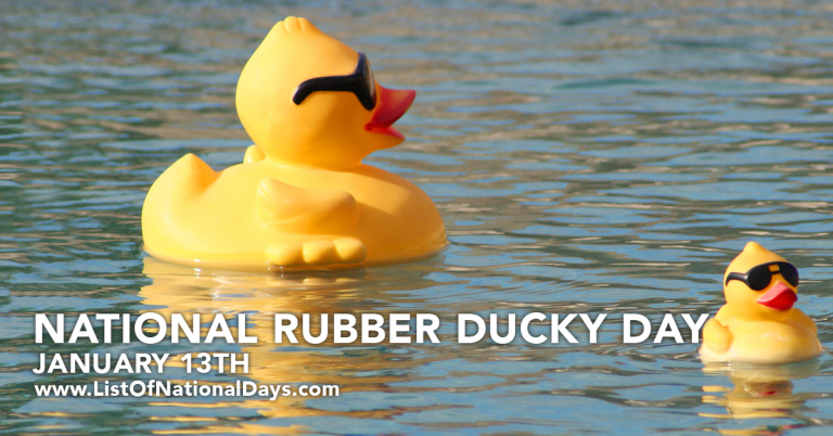 JANUARY 13TH NATIONAL RUBBER DUCKY DAY