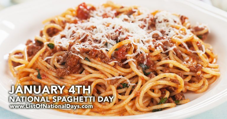 NATIONAL SPAGHETTI DAY - List Of National Days