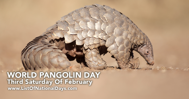 WORLD PANGOLIN DAY - List Of National Days