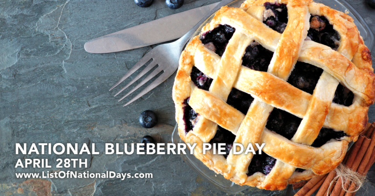 NATIONAL BLUEBERRY PIE DAY - List Of National Days