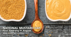 NATIONAL MUSTARD DAY - List Of National Days