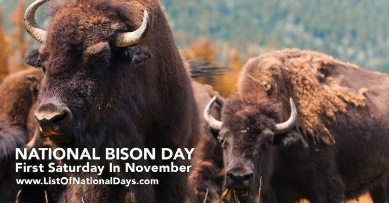 NATIONAL BISON DAY - List Of National Days