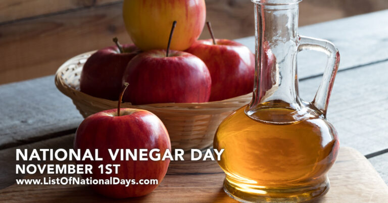 NATIONAL VINEGAR DAY - NOVEMBER 1ST - List Of National Days