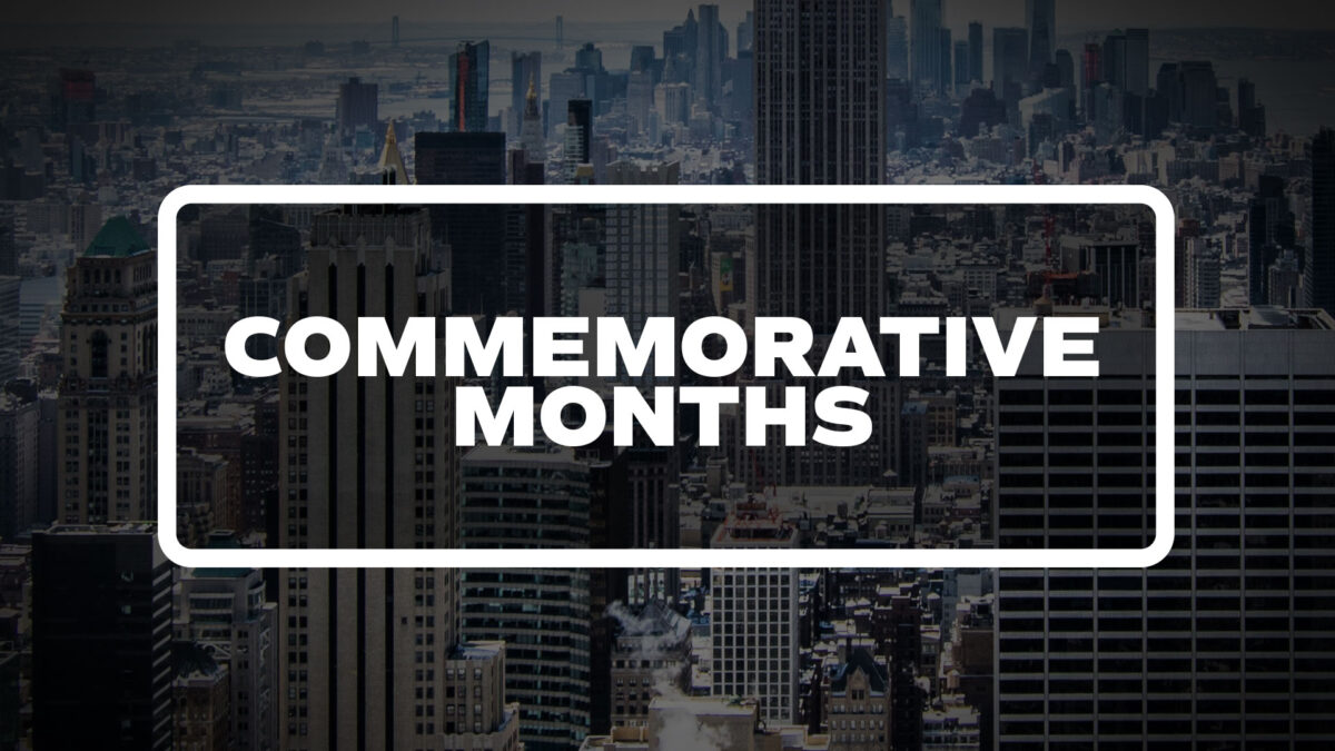Commemorative Months - List Of Month Long Observances