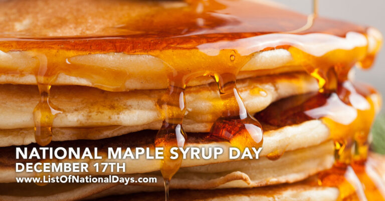 NATIONAL MAPLE SYRUP DAY