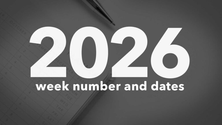 2026 Calendar Week Numbers and Dates - List of National Days