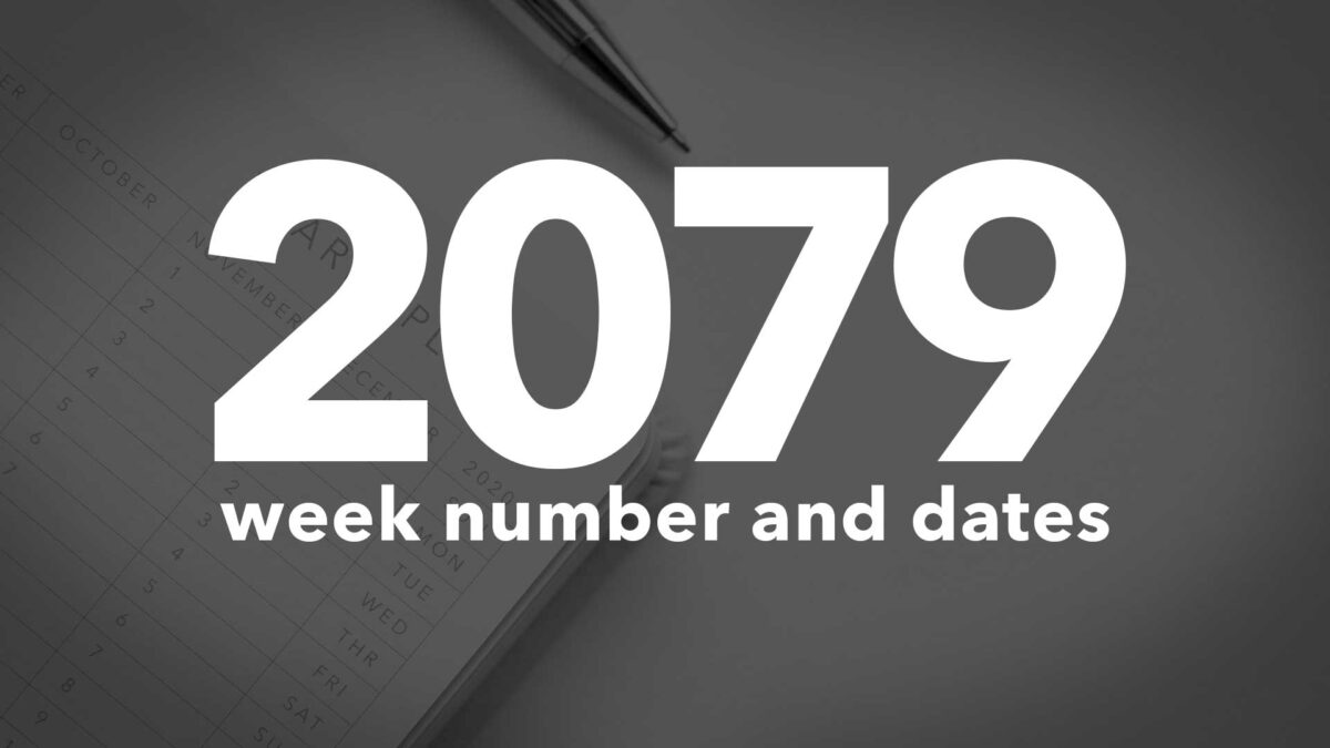 2079 Calendar Week Numbers and Dates - List of National Days
