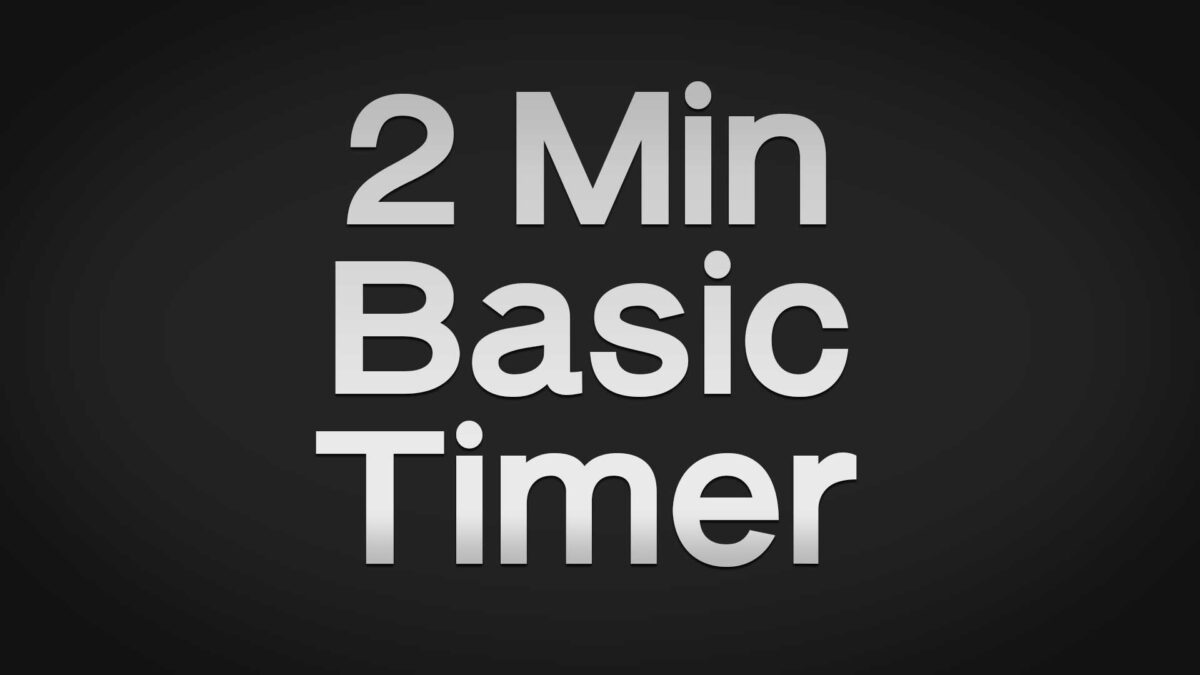 Basic 2 Min Timer With Alarm