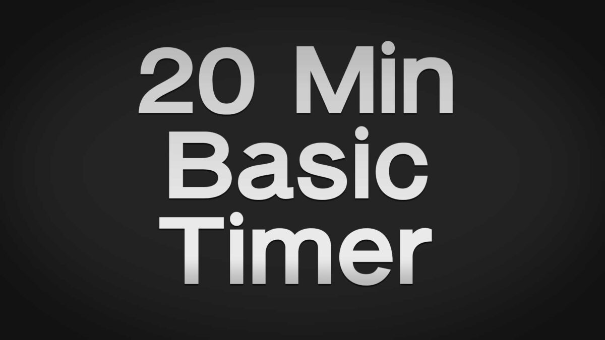 Basic 20 Min Timer With Alarm