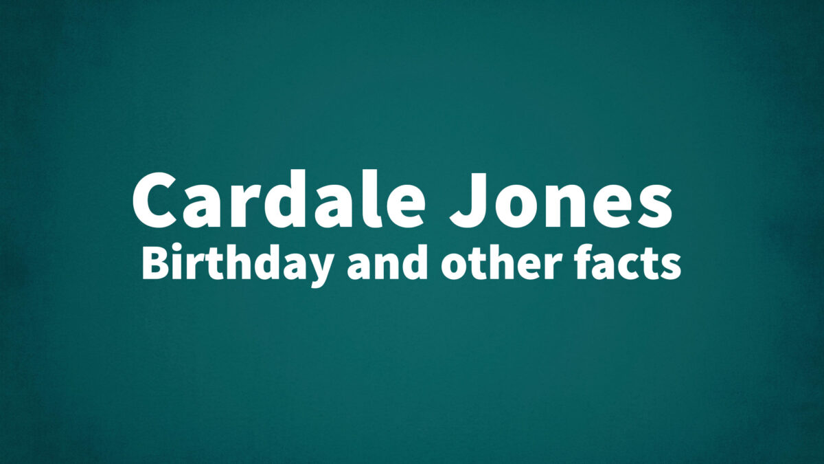 Cardale-Jones - List Of National Days