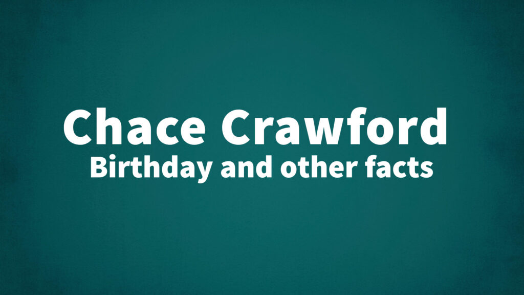 Chace-Crawford - List Of National Days