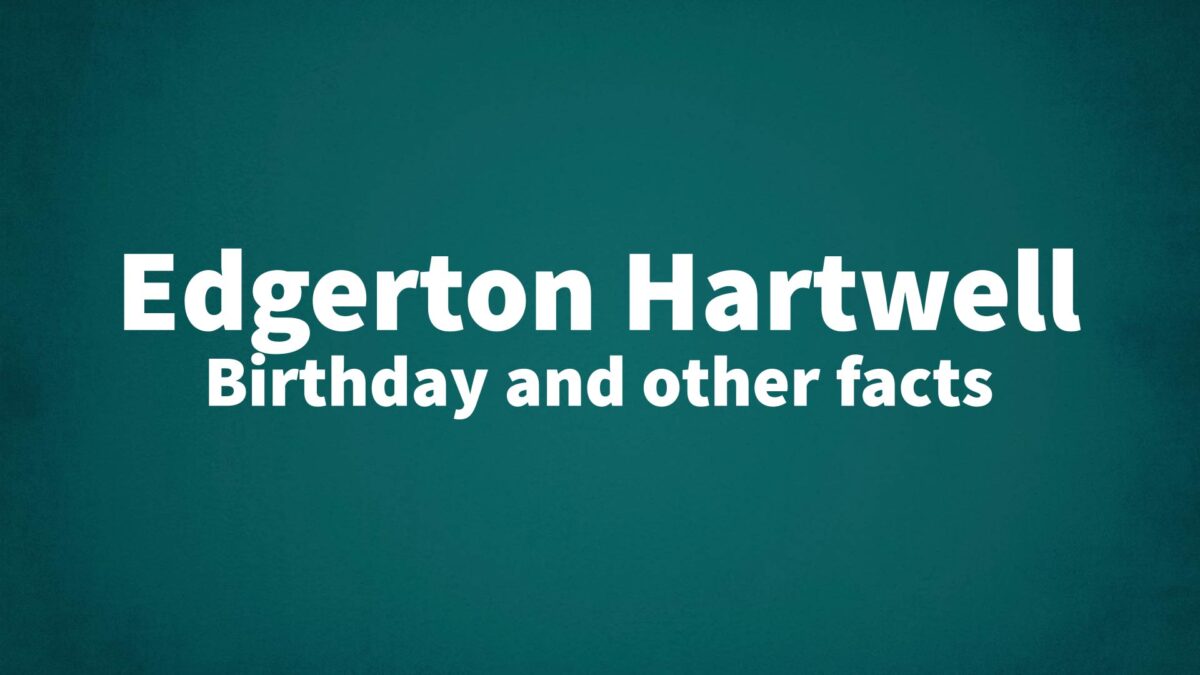Edgerton-Hartwell - List Of National Days