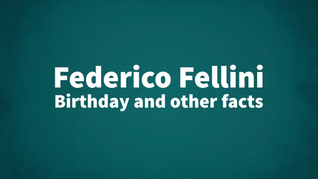 Federico-Fellini - List Of National Days