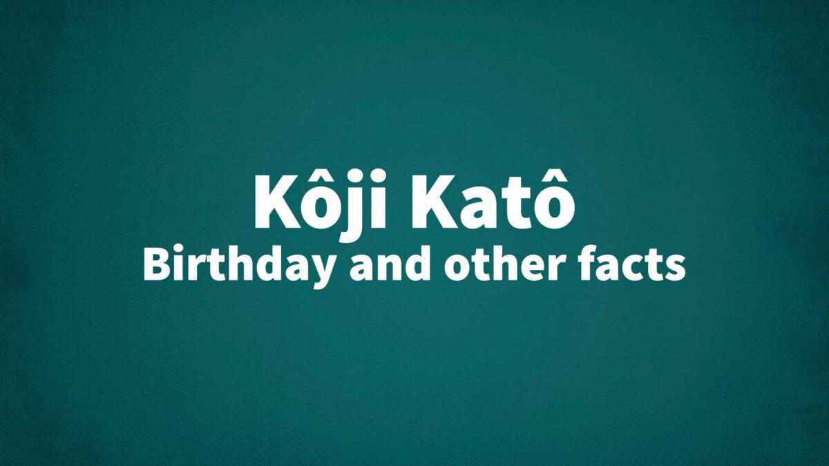 Kôji-Katô - List Of National Days