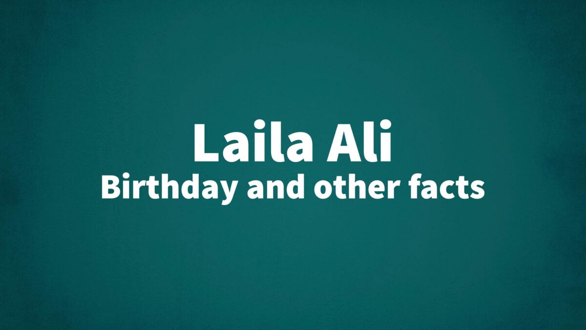 Laila-Ali - List Of National Days
