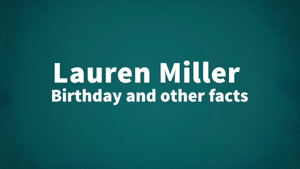 Lauren-Miller - List Of National Days