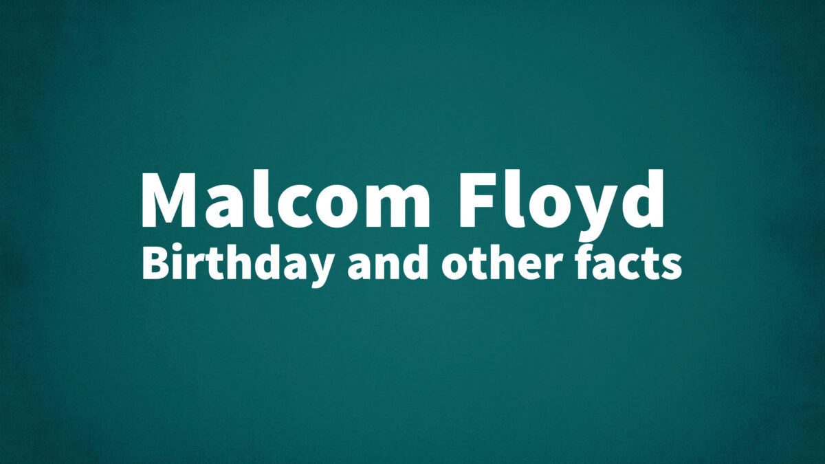 Malcom-Floyd - List Of National Days