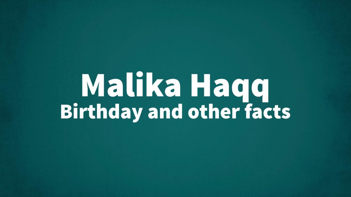 Malika-Haqq - List Of National Days