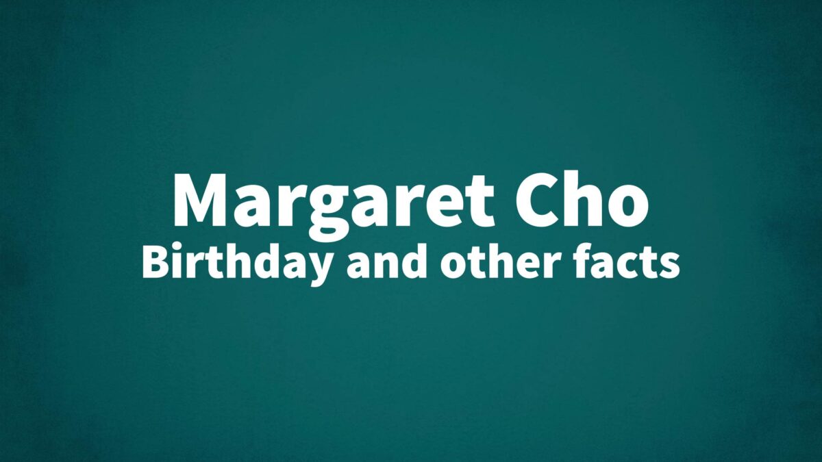 Margaret-Cho - List Of National Days