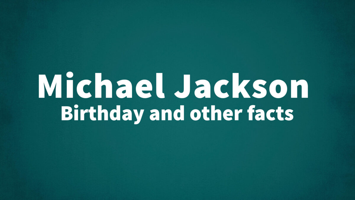Michael-Jackson - List Of National Days