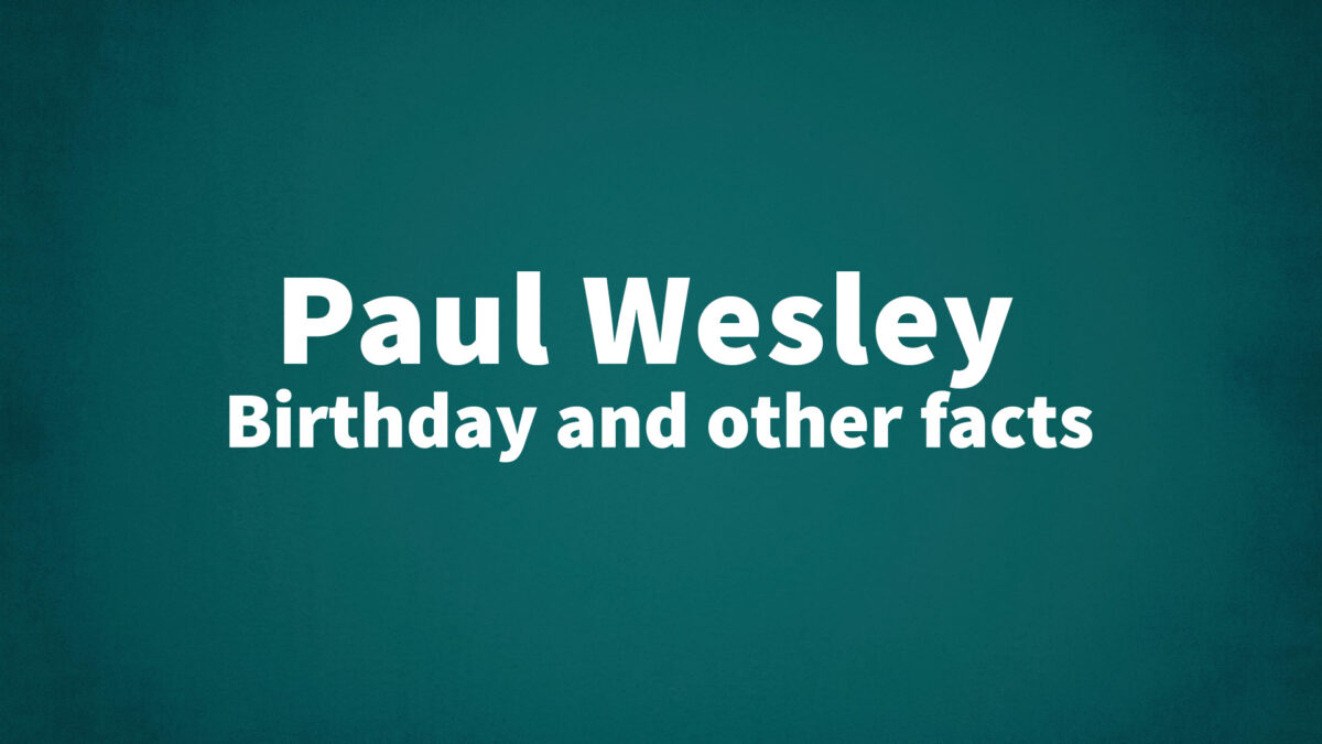 Paul-Wesley - List Of National Days
