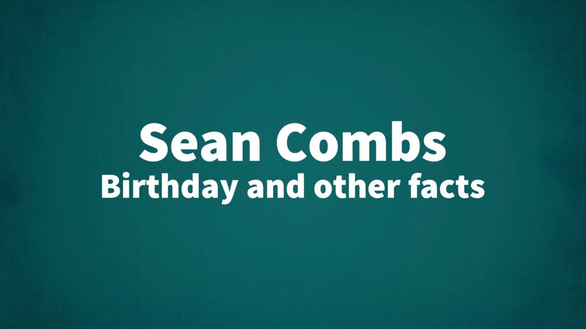 Sean-Combs - List Of National Days