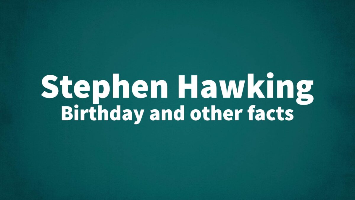 Stephen-Hawking - List Of National Days