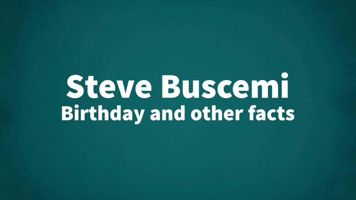 Steve-Buscemi - List Of National Days