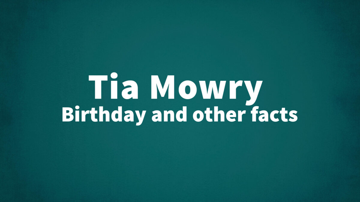 Tia-Mowry - List Of National Days