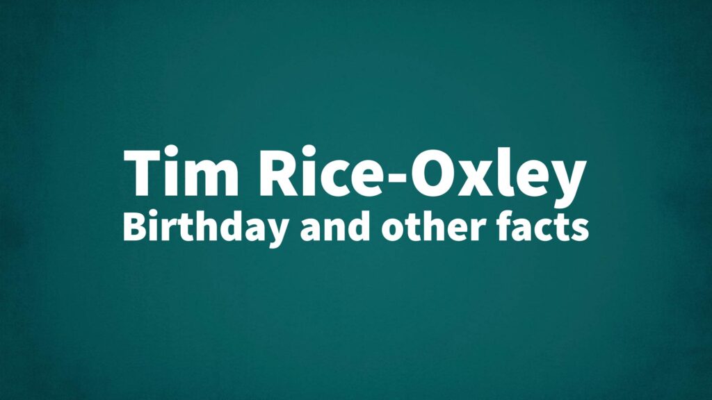 Tim-Rice-oxley - List Of National Days