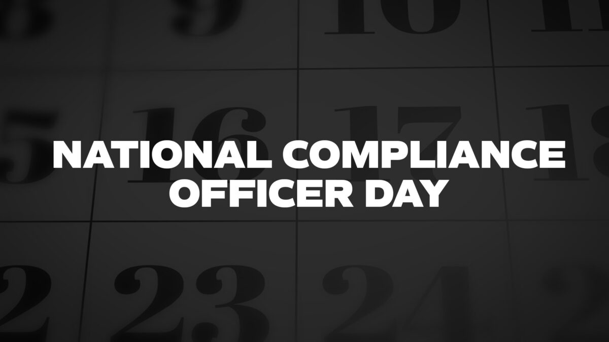 NATIONAL-COMPLIANCE-OFFICER-DAY - List Of National Days