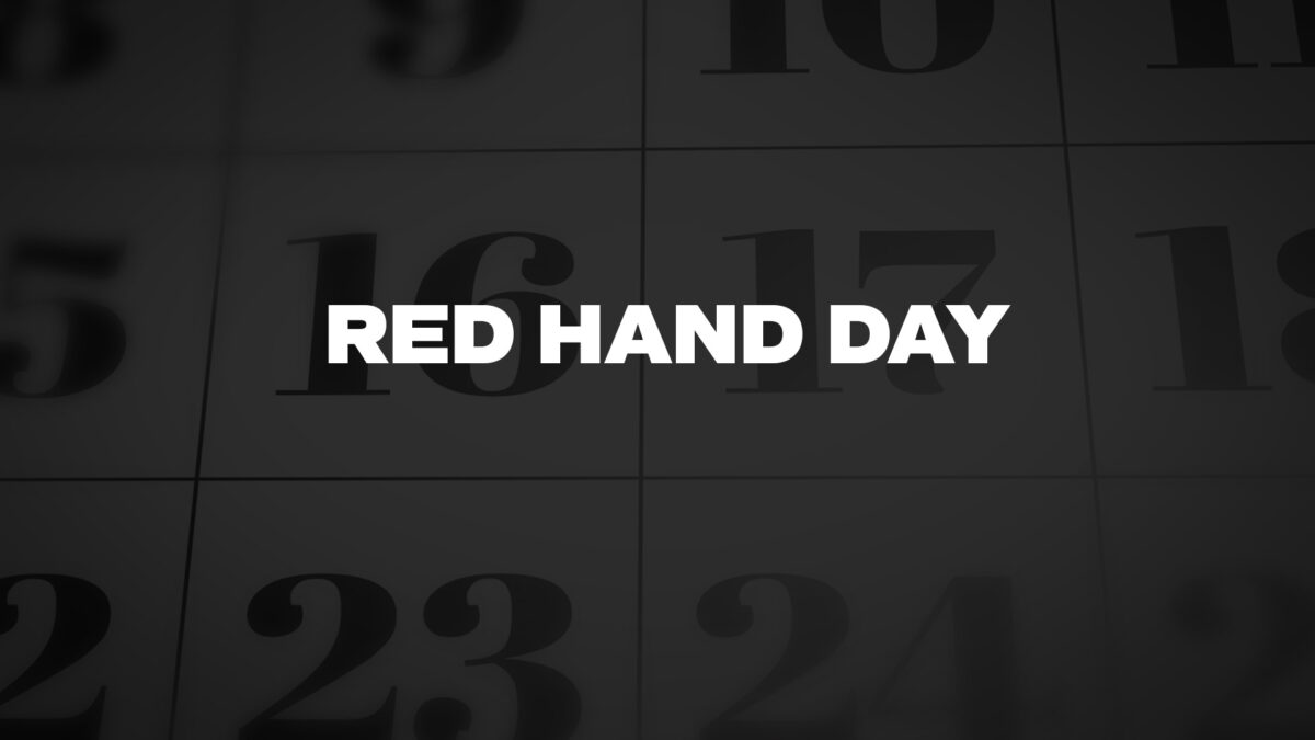 RED-HAND-DAY - List Of National Days