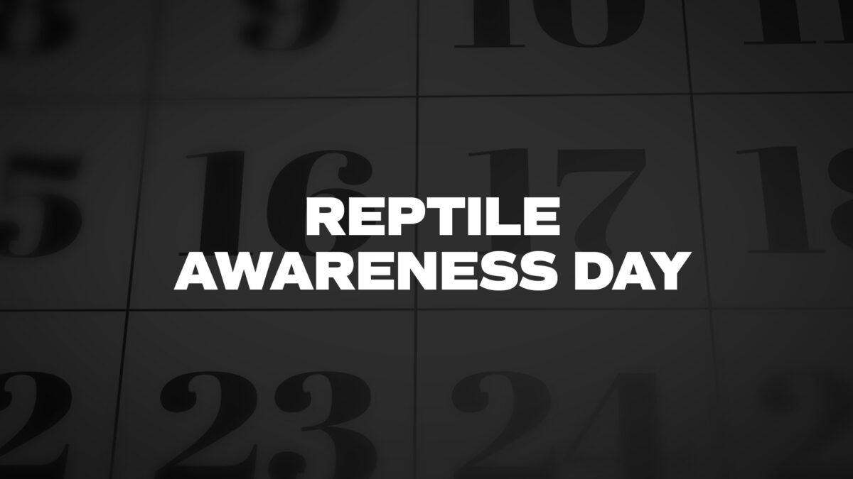 Reptile-Awareness-Day - List Of National Days