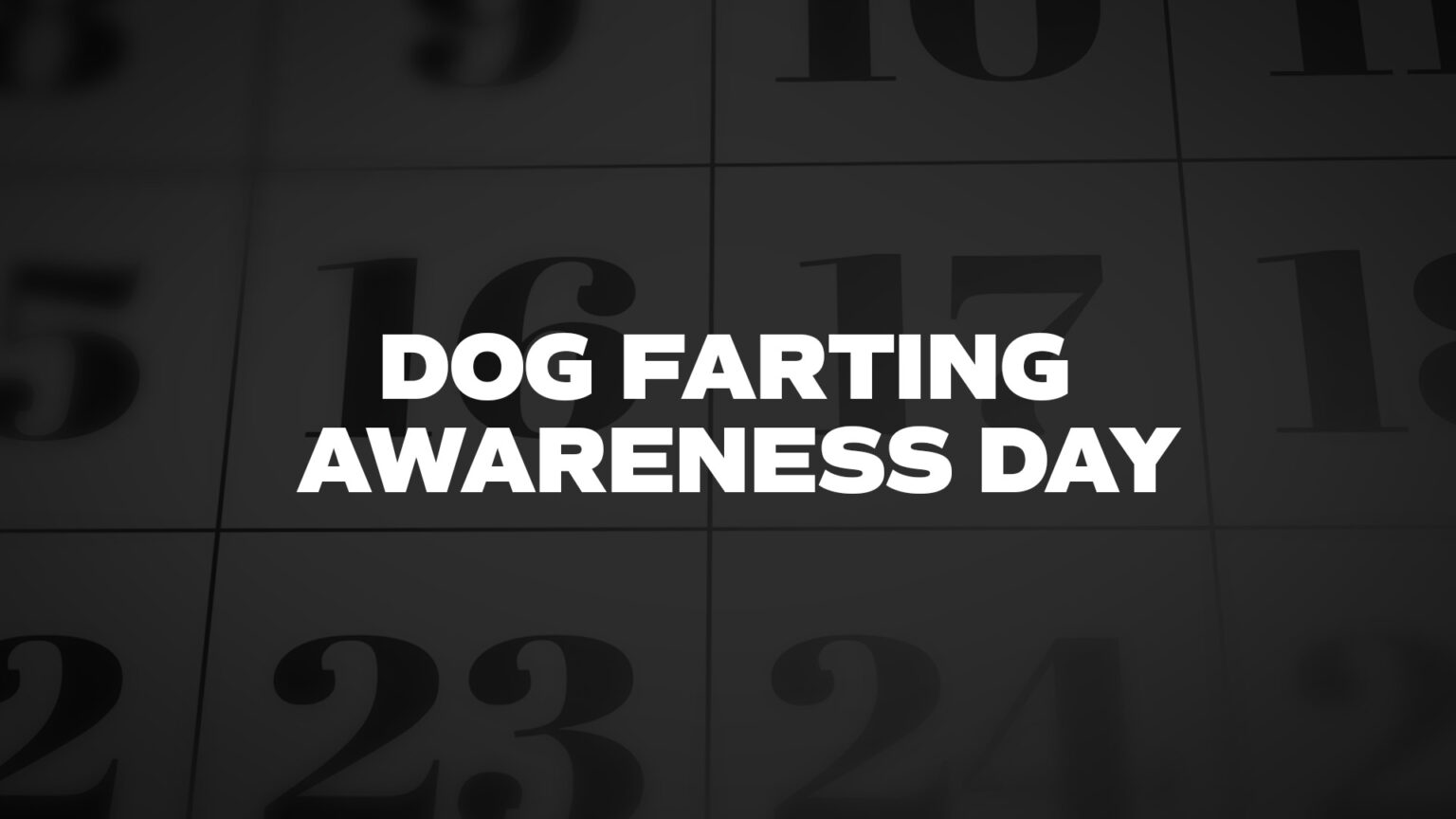 Dog-Farting-Awareness-Day - List Of National Days