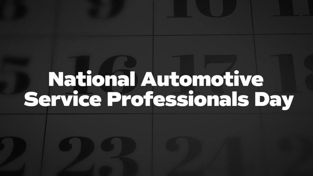 National-Automotive-Service-Professionals-Day - List Of National Days