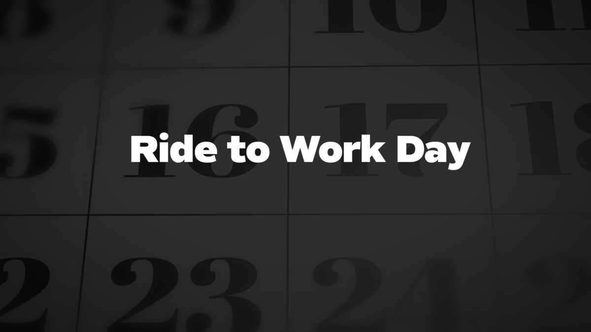 Ride-to-Work-Day - List Of National Days