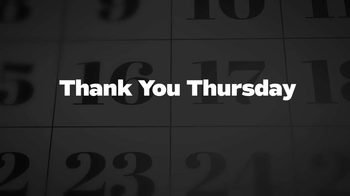 Thank-You-Thursday - List Of National Days