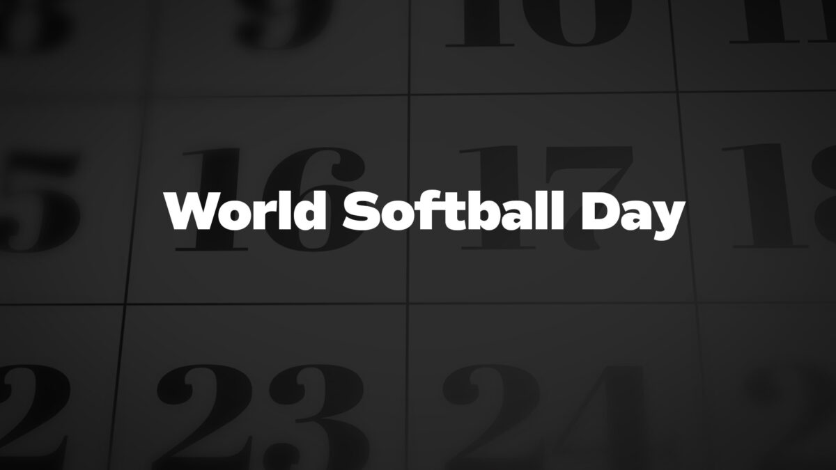 World-Softball-Day - List Of National Days