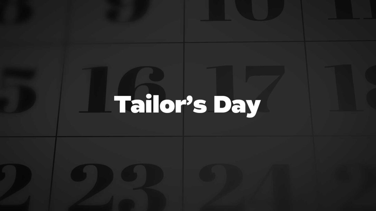 Tailors-Day - List Of National Days