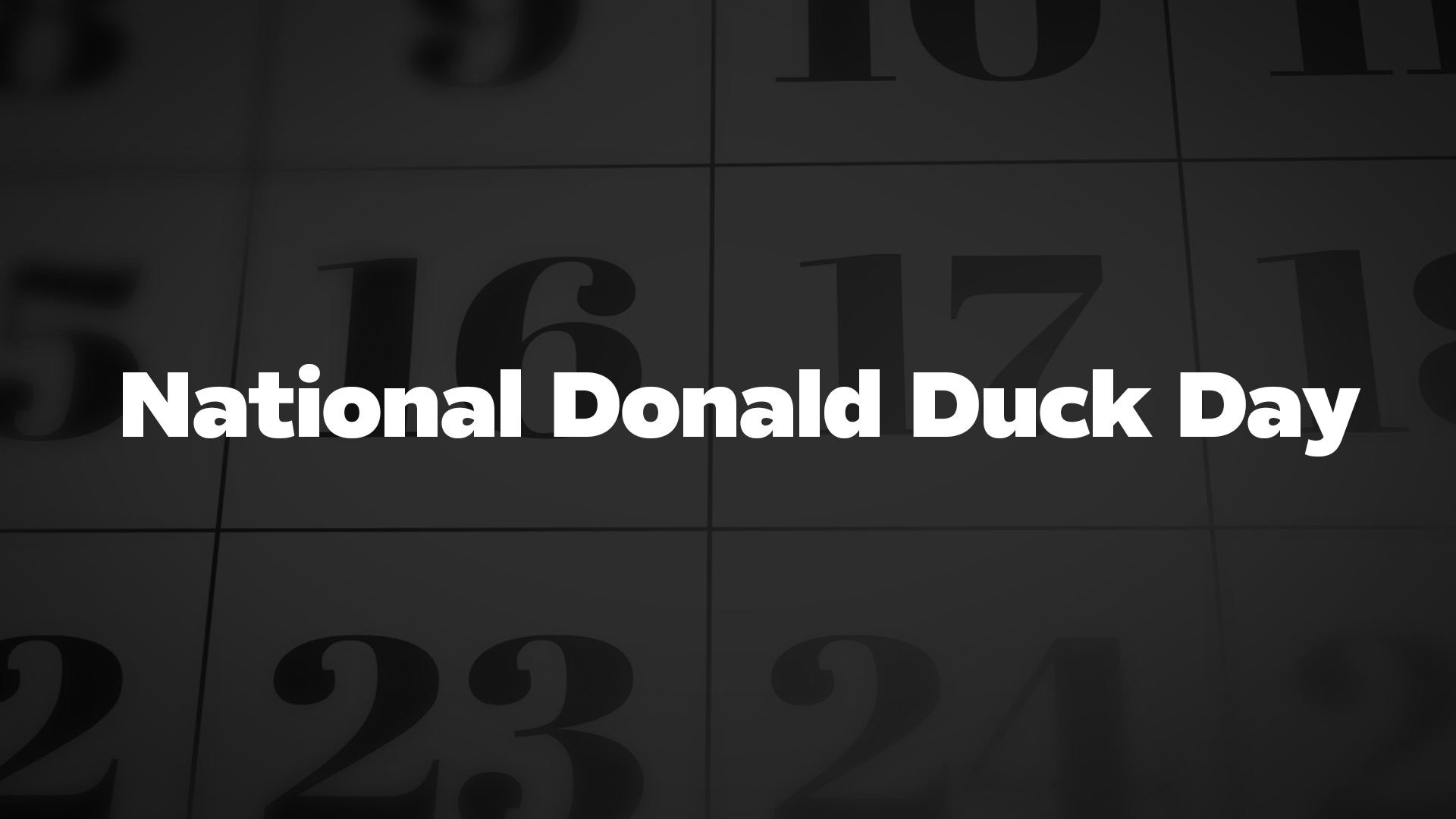 National-Donald-Duck-Day - List Of National Days
