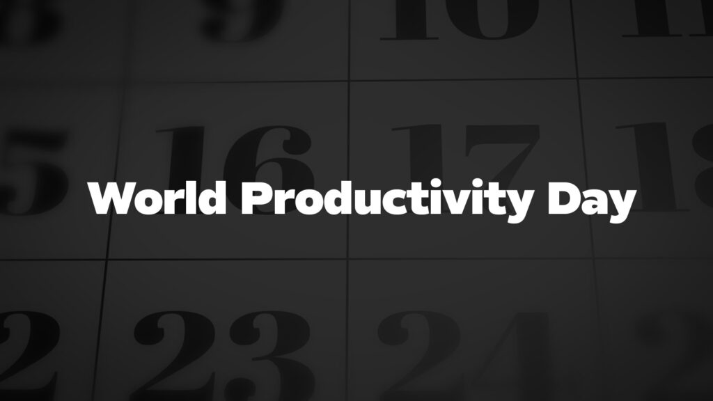 World-Productivity-Day - List Of National Days