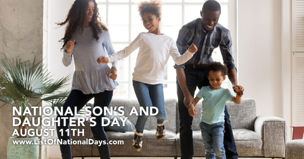 National Sons And Daughters Day - List of National Days