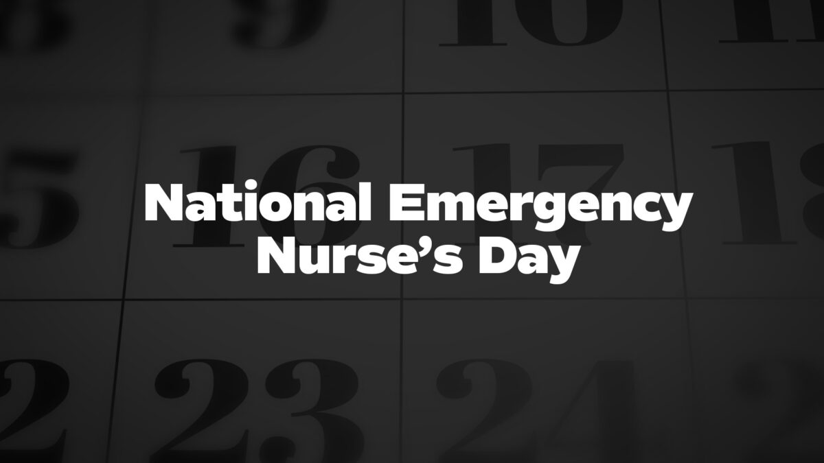 National-Emergency-Nurses-Day - List Of National Days