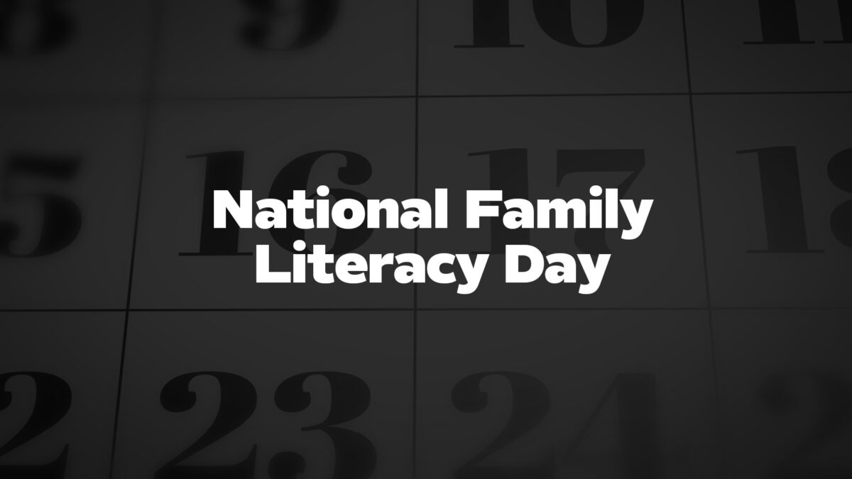 National-Family-Literacy-Day - List Of National Days