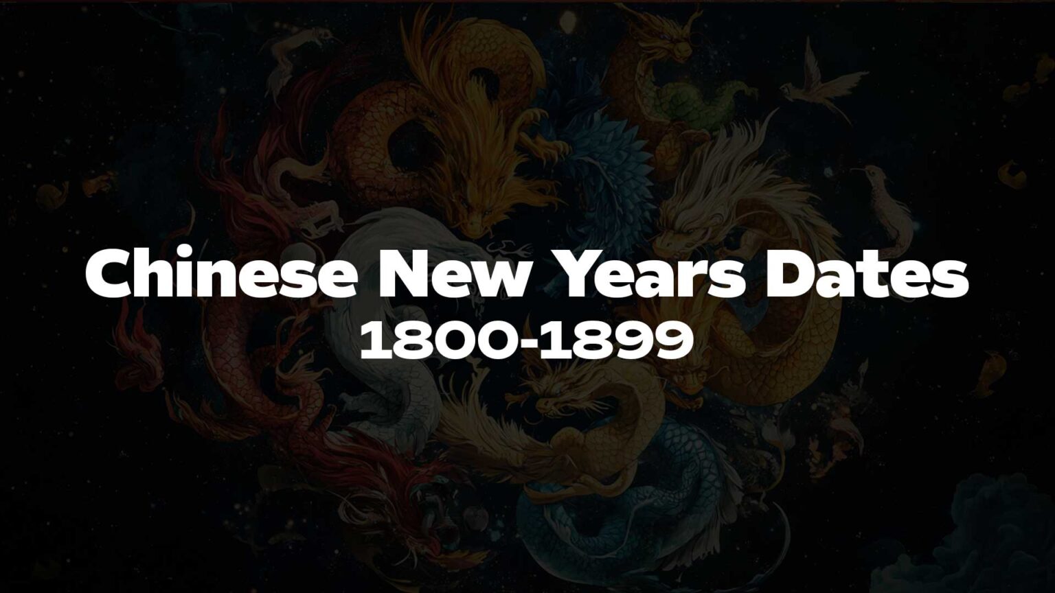 19th Century Chinese New Year Dates